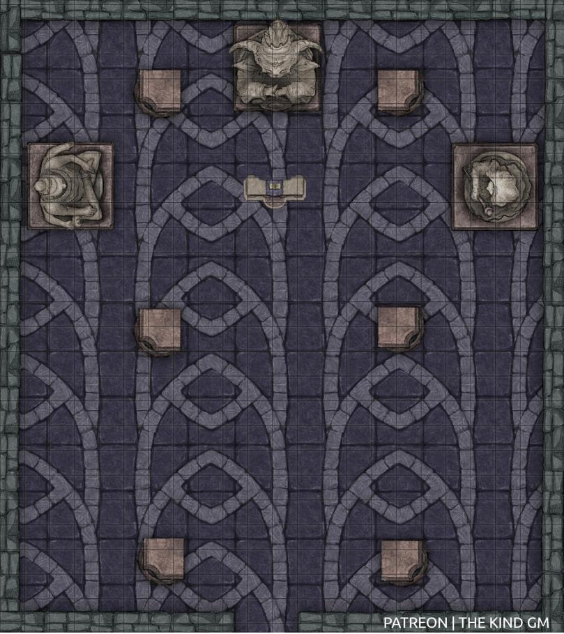 Battle Map – Temple’s Inner Room – The Kind GM
