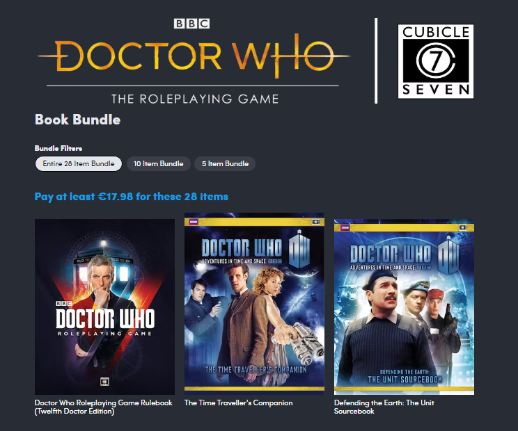 Humble RPG Bundle – Doctor Who RPG by Cubicle7 – The Kind GM