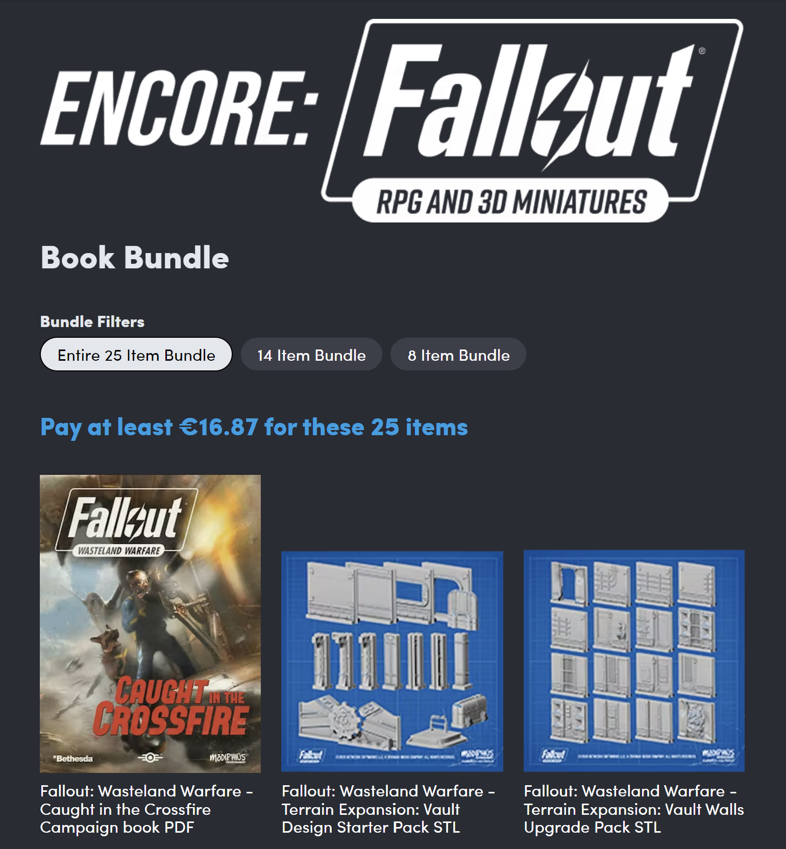 Humble Book Bundle – Encore: Fallout RPG & 3D Miniatures – The Kind GM