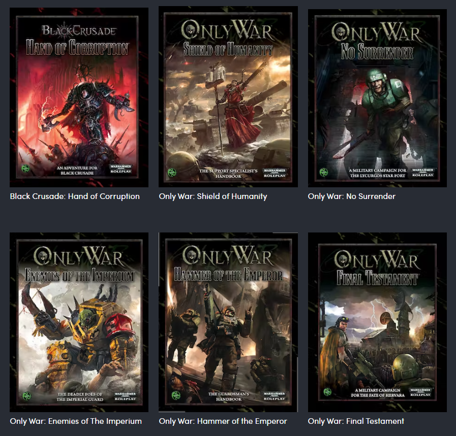 Humble Book Bundle – Warhammer 40K: Dark Heresy, Black Crusade and Only ...