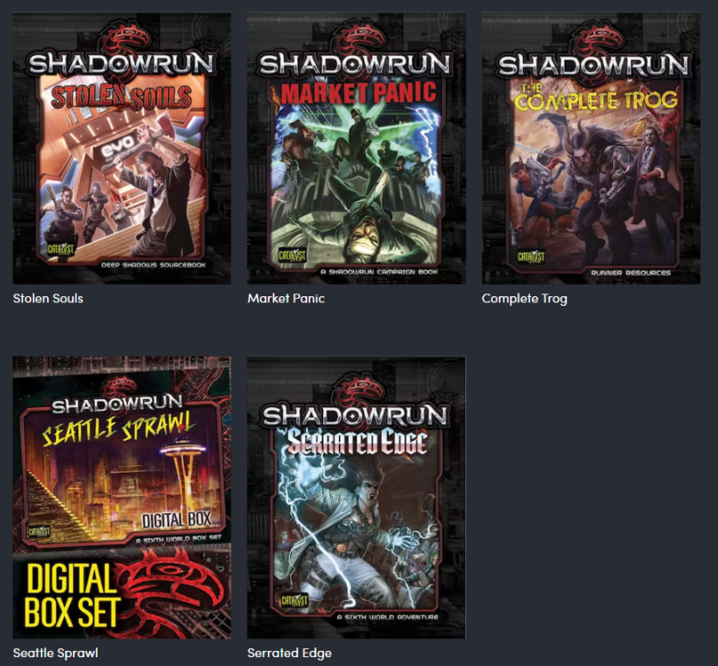 Humble Book Bundle – Shadowrun 5e Megabundle – The Kind GM