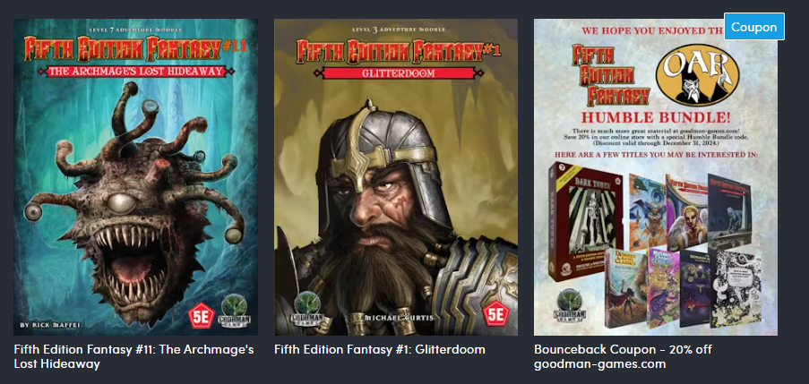 Humble Book Bundle – Dnd 5E & Warhammer 40k – The Kind GM