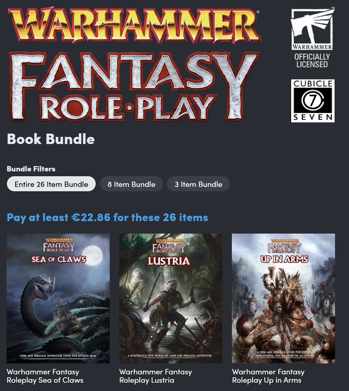Humble Book Bundle – Warhammer Fantasy Roleplay – The Kind GM