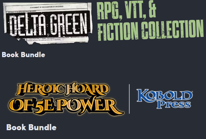 The Delta Green RPG, VTT, & Fiction Collection & Heroic Hoard of 5e ...