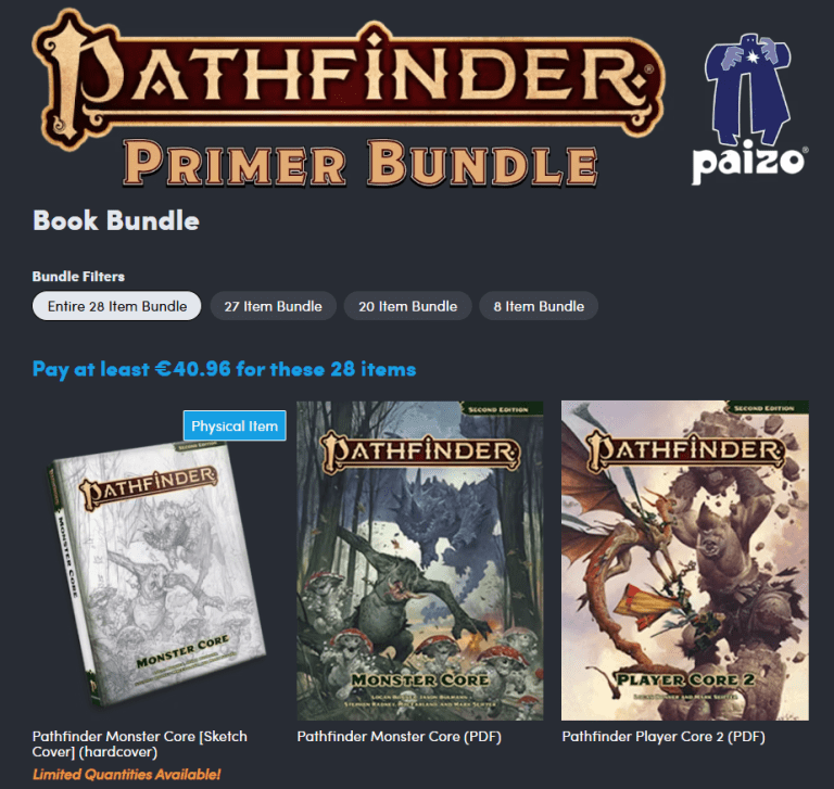 Humble Book Bundle – Pathfinder Primer – The Kind GM