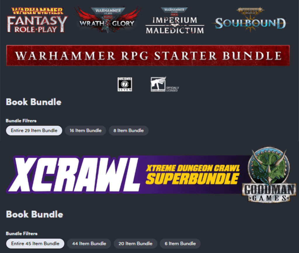 Humble Book Bundle: Warhammer RPG Starter Bundle & XCrawl Xtreme ...