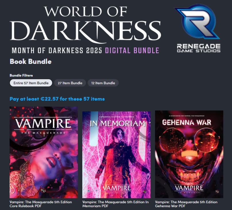 Humble Book Bundle: World of Darkness – The Kind GM