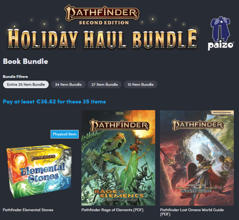 Humble Book Bundle – Pathfinder Second Edition Holiday Haul Bundle ...